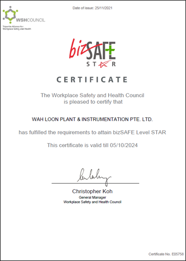 Awards & Certificates - Wah Loon